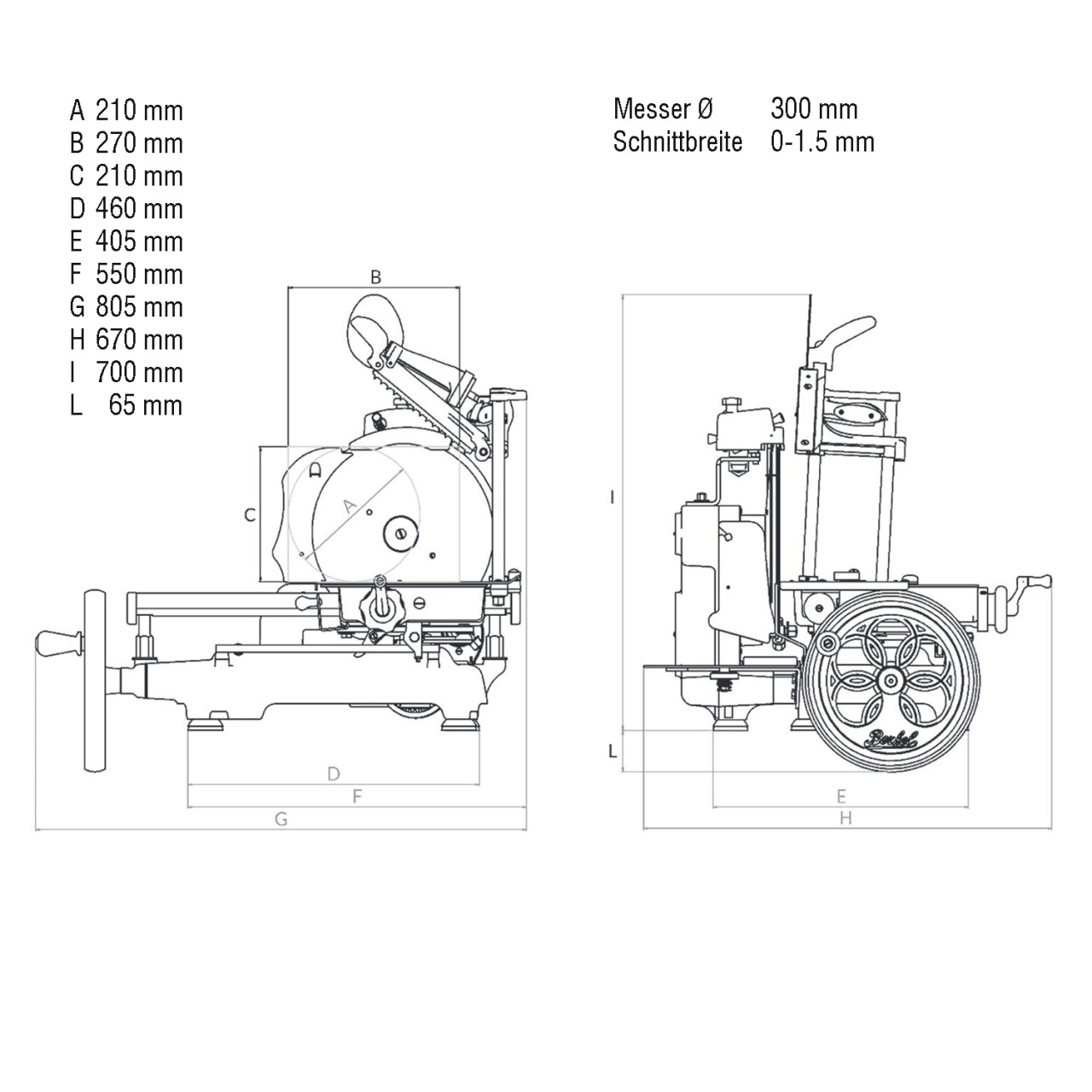Aufschnittmaschine mit Schwungrad